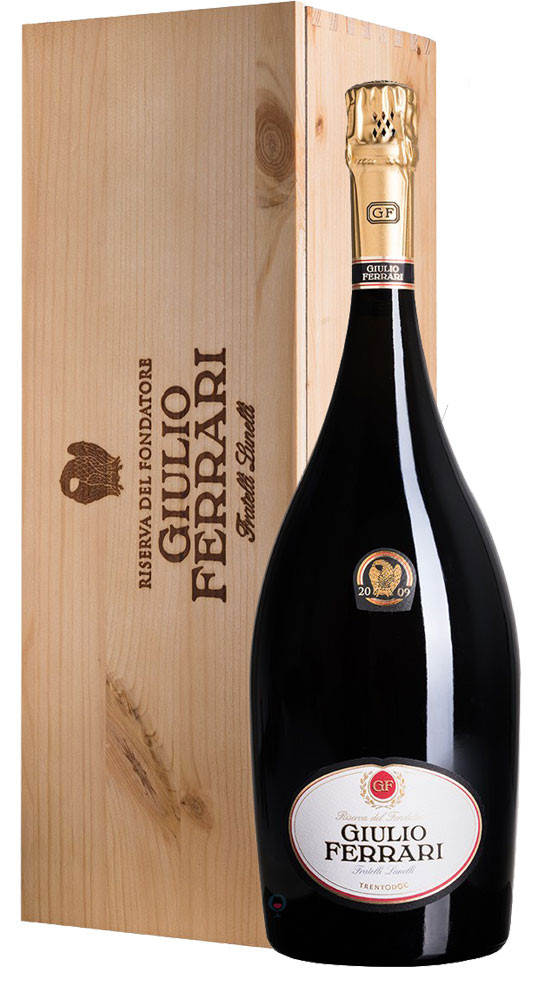 Giulio Ferrari Brut Trento DOC 2009 Magnum wooden box